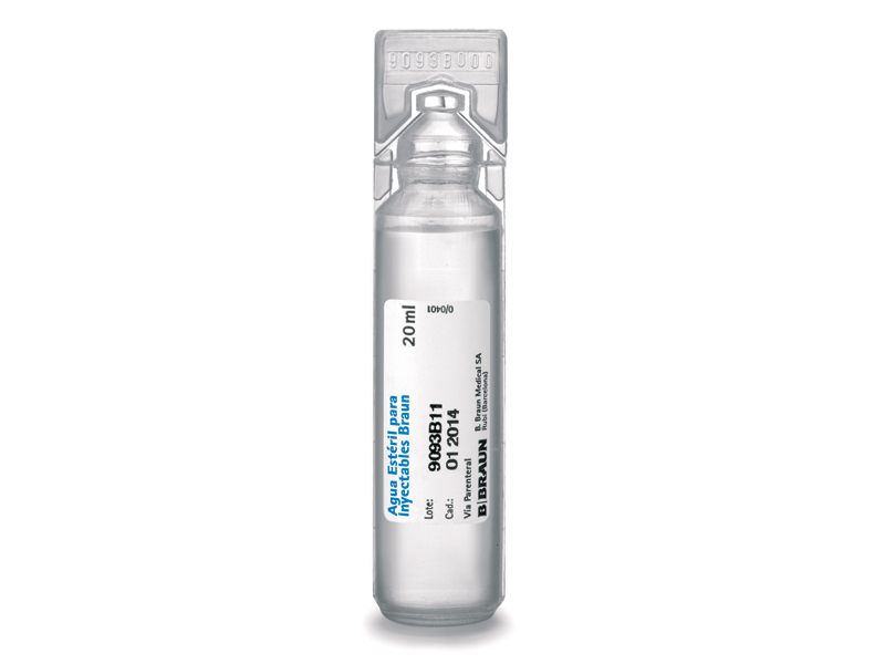 Agua para preparaciones inyectables B. Braun
