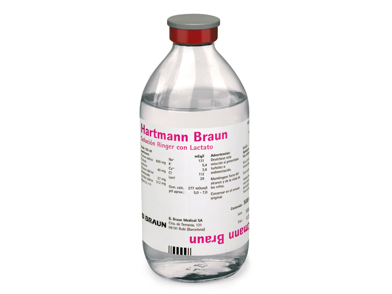 Solución Lactato de Ringer Hartmann Braun